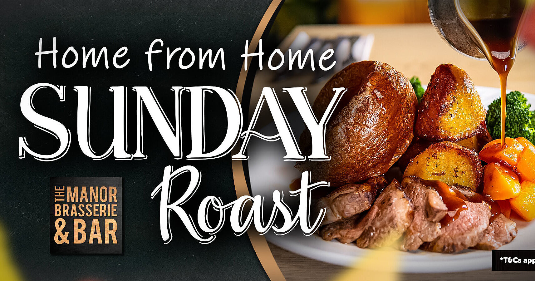 Sunday Roast at The Manor Bar & Brasserie | Drayton Manor